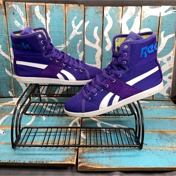 Reebok | Shoes | Reebok Classic Womans Purple High Top Trainers Shoes ...